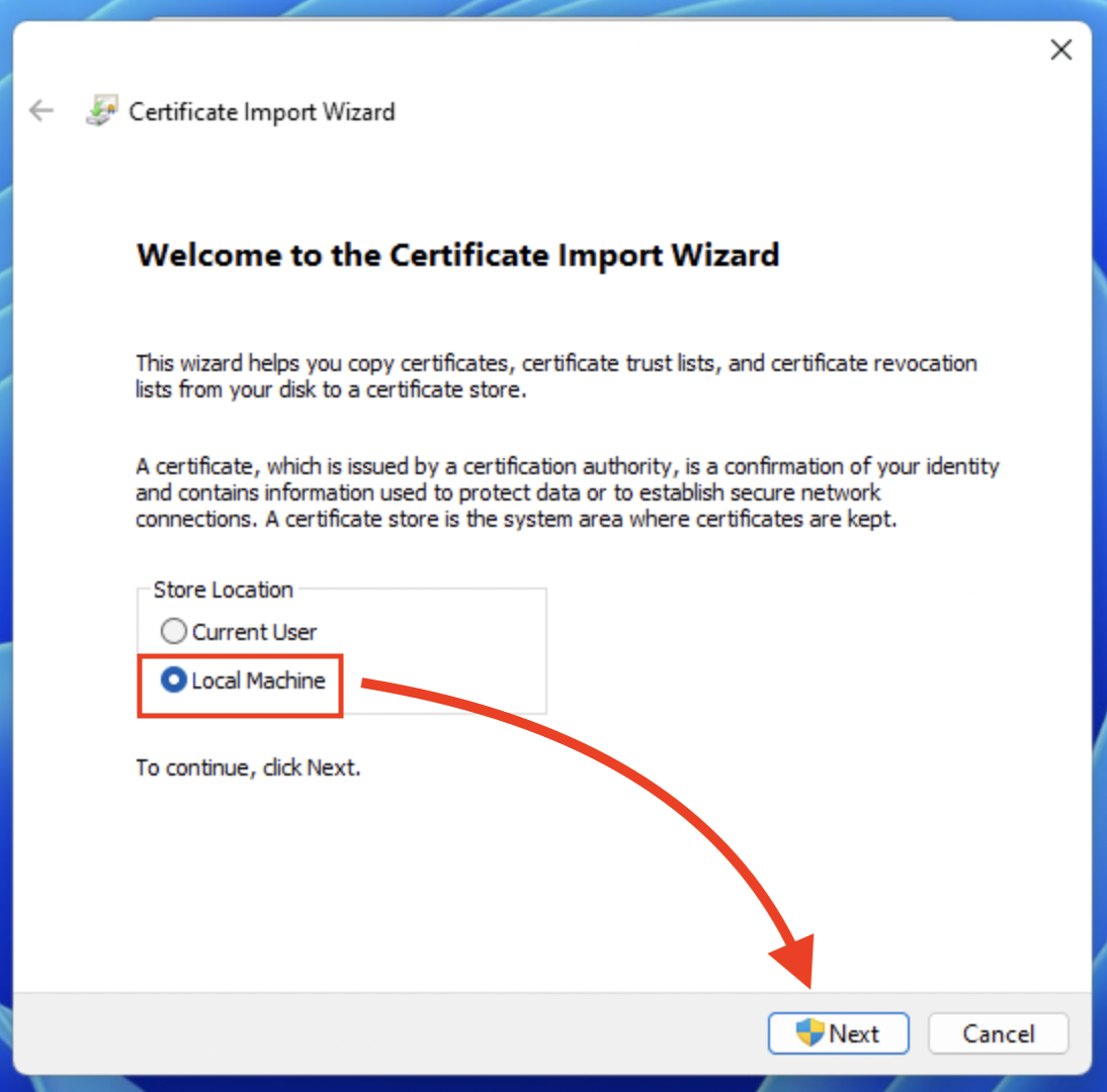 Installing a Self-signed SSL Printer Certificate - Windows